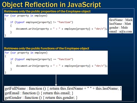 Sql Server Net And C Video Tutorial Object Reflection In Javascript
