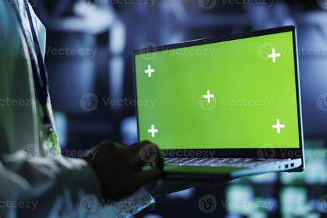 Dara Center System Administrator Running Code And Programming On Chrome Key Laptop