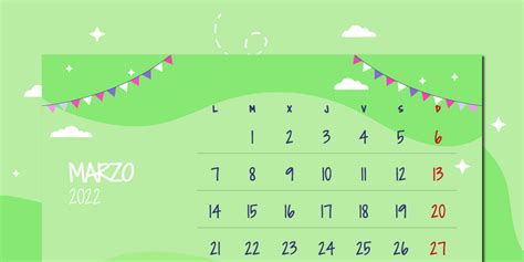 📆 Calendario Marzo 2022 Pdf Gratis Para Imprimir