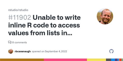 Unable To Write Inline R Code To Access Values From Lists In Visual Editor · Issue 11902