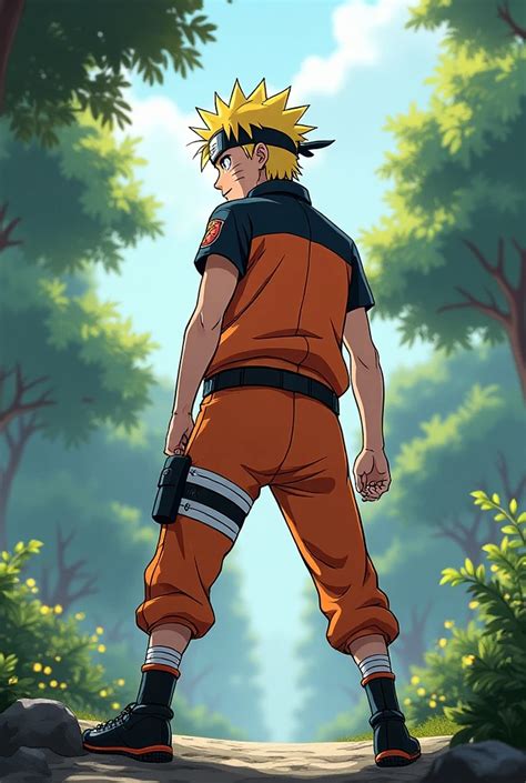 Naruto In The Position Of 4 With His Buttocks Facing Me Seaart Ai