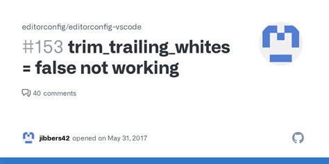 Trimtrailingwhitespace False Not Working · Issue 153 · Editorconfigeditorconfig Vscode