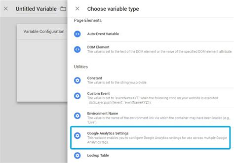 Google Analytics Settings Variable In Google Tag Manager Analytics Mania