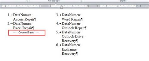 Ways To Create A Multi Column Bulleted Or Numbered List In Your Word