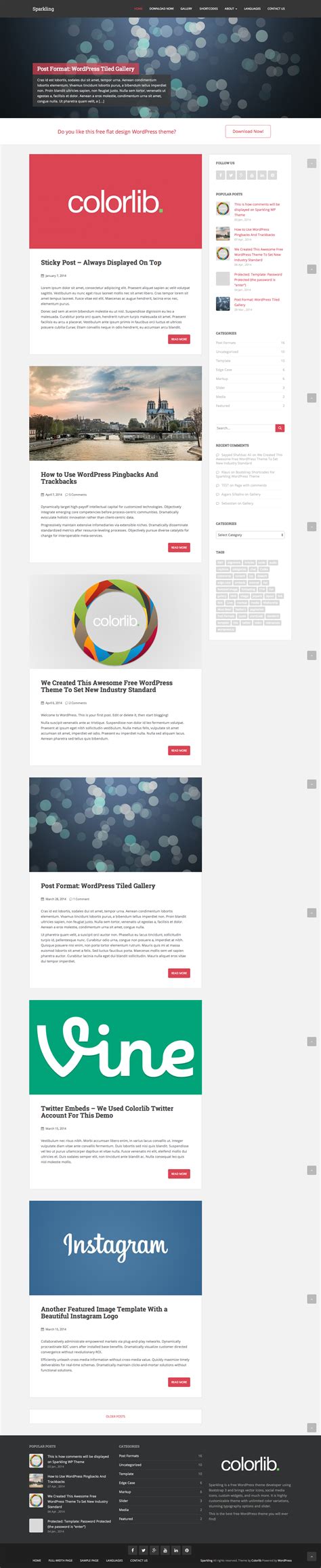 Sparkling Responsive Wordpress Theme