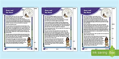 Rona And The Moon Differentiated Reading Comprehension
