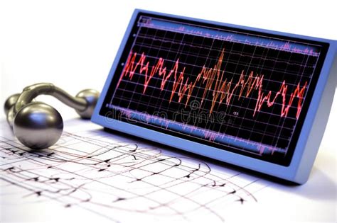 Fetal Monitor Printout With Heartbeat And Contraction Graphs Stock