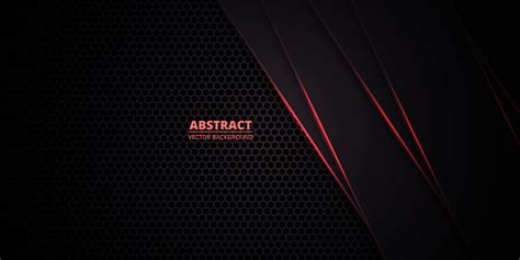 붉은 발광 선과 하이라이트와 어두운 육각형 탄소 섬유 배경 기술 미래지향적 현대 고급스러움 스포츠 추상적 배경 0명에 대한 스톡 벡터 아트 및 기타 이미지 Istock