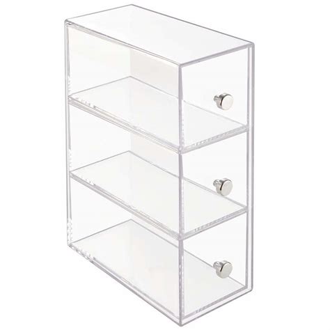 Customized 3 Drawers Lucite Glasses Drawer Organizer Acrylic Jewelry Storage Boxes Lucite