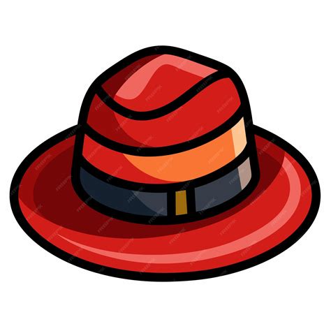 Hat Clipart Cartoon Style Vector Illustration Premium Vector