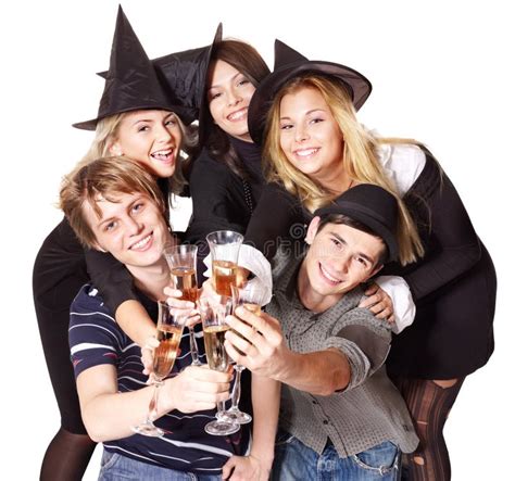 Junge Leute Der Gruppe Auf Party Stockbild Bild Von Freundschaft