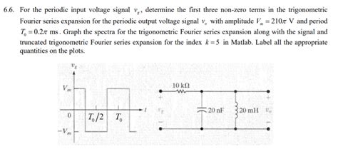 Solved 6 6 For The Periodic Input Voltage Signal V Chegg Com