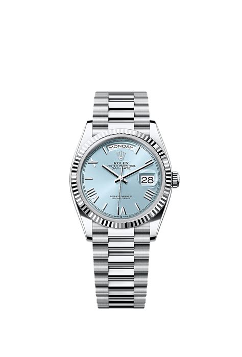 Rolex Platinum Day Date 36mm Ice Blue President Ta Jewelers
