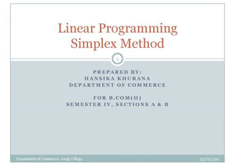 Linear Programming Examples And Solutions Pdf 175335 Lpp Simplex