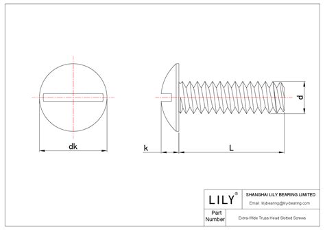 91785a194 Extra Wide Truss Head Slotted Screws Lily Bearing