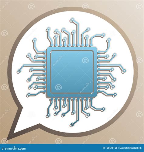 Cpu Microprocessor Illustration Vector Stained Glass Icon On W Cartoondealer