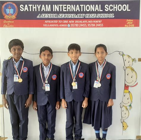 Topper Medals Sof International English Olympiad Sathyam