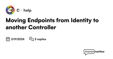 Moving Endpoints From Identity To Another Controller C