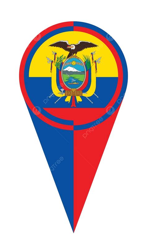 Ecuador Map Pointer Location Flag Isolated Pin Label Vector Isolated Pin Label Png And Vector