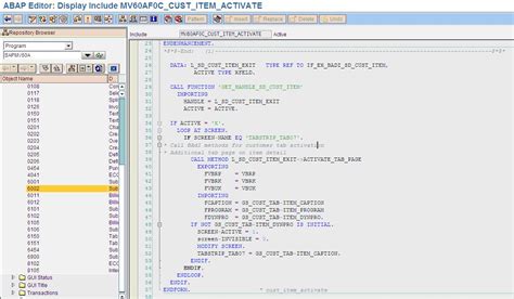 My Experiments With Sap Adding Custom Tab To The Transaction Vf01 Vf02