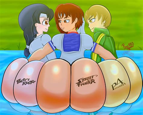Rule 34 3girls Arms Behind Back Ass Ass Focus Ass To Ass Atlus Big