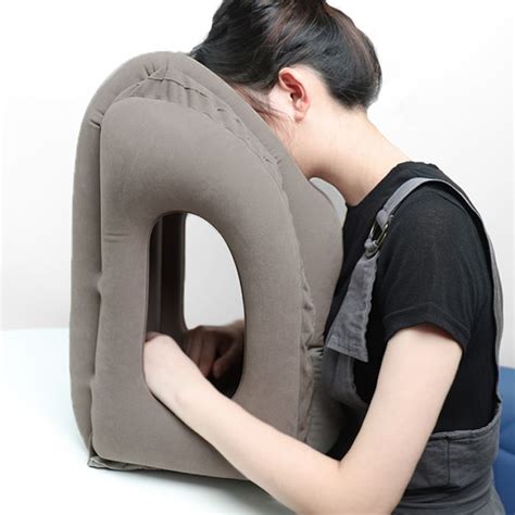 휴대용 앉아서 에어쿠션 낮잠베개 여행 기내용 목쿠션 홈플러스 택배배송