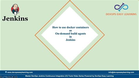 How To Setup Docker Containers As Jenkins Build Agents Jenkins For Beginners Youtube