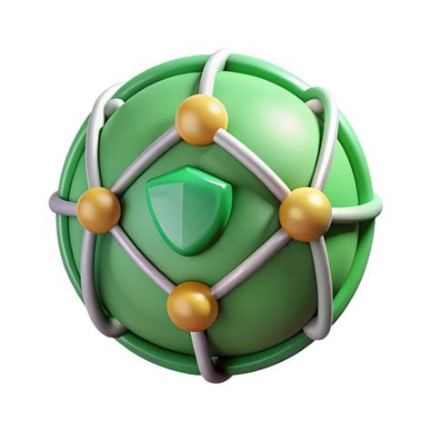 Elegant Modern Secure Network Node Icon With World Map Cutout High