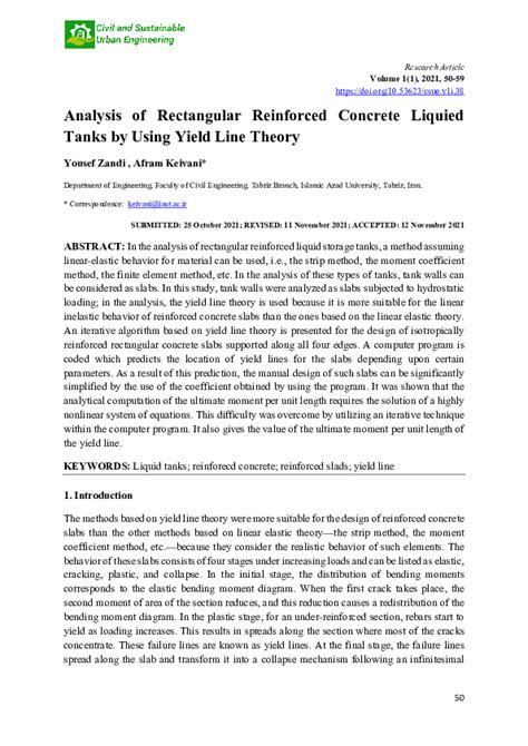 Pdf Analysis Of Rectangular Reinforced Concrete Liquied Tanks By