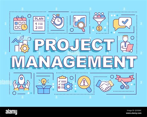 Project Management Word Concepts Blue Banner Stock Vector Image And Art Alamy