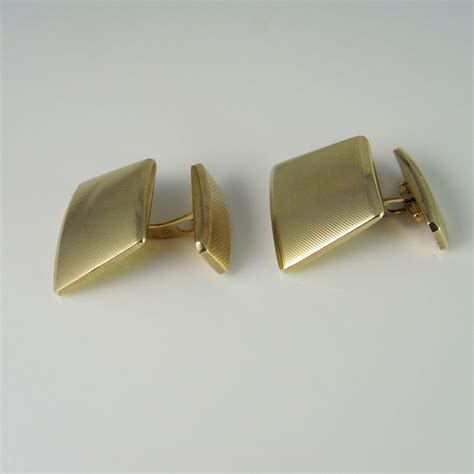 Gold Art Deco 1920s Mens Cufflinks Cuff Links Antique Vintage Groom