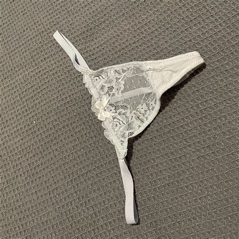 White Lace G String Worn A Handful Of Times Depop