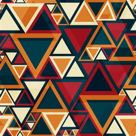 Premium Vector Retro Triangle Seamless Pattern