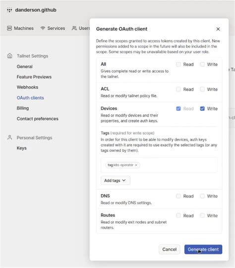 Oauth Provider Tailscale Kubernetes Operator Compatibility · Issue 1202 · Juanfontheadscale