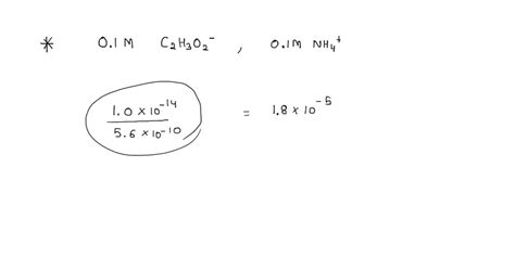 SOLVED Using Your PH Values And The Concentration Of The Solution Calculate The Ka And Kb For