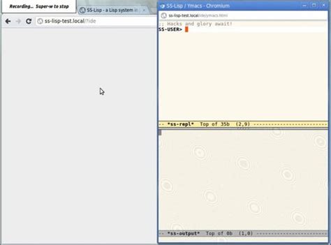 ss lisp clock demo screencast r lisp