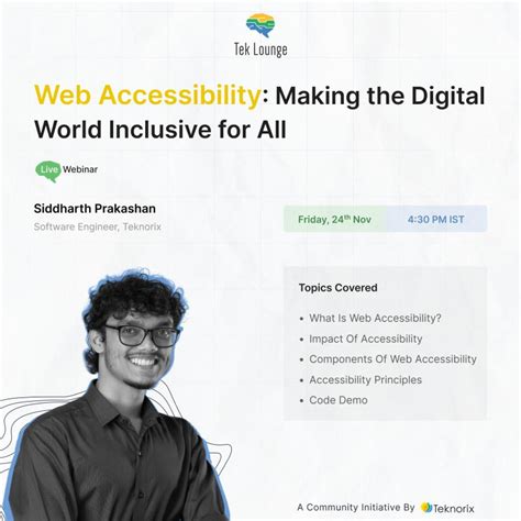 Teklounge Webinaralert Siddharth Prakashan