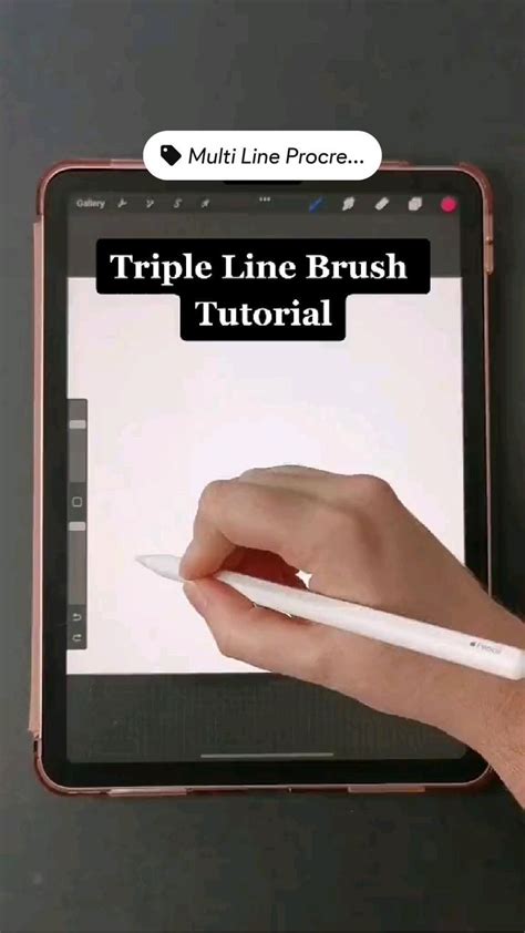 Triple Line Procreate Brush Tutorial Procreate Tutorials Digital Art Multi Line Digital