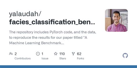 Github Yalaudah Facies Classification Benchmark The Repository