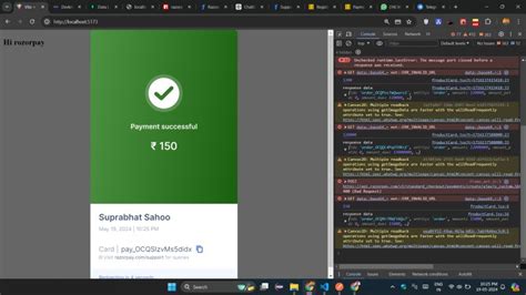 Suprabhat Sahoo On Linkedin Successfully Integrated Rozorpay Payment
