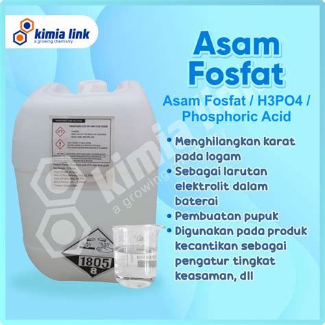 Asam Fosfat Posfat H3po4 Ortofosfat Phosphoric Acid Kimia Link
