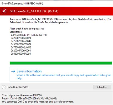FiveM Crashes After Sec Of Running Error Gta Exe Sub EFE C X F FiveM Client