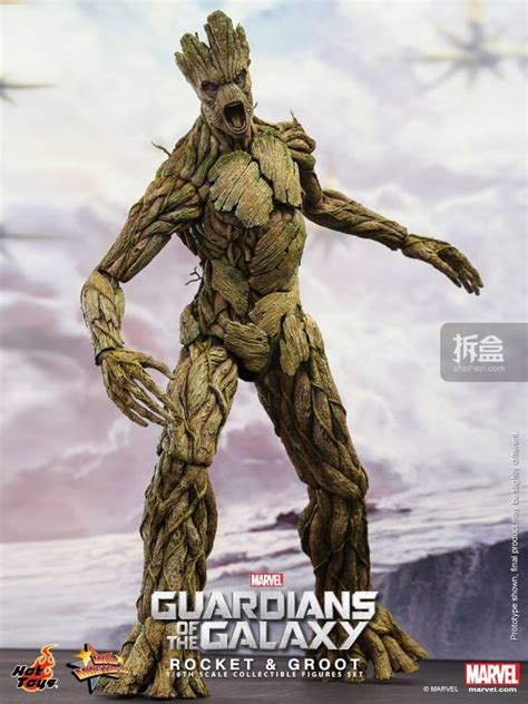 HotToys新品 银河护卫队1 6 火箭浣熊 树人 拆盒