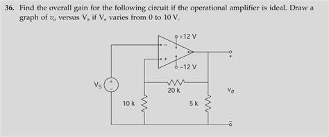 Solved Find The Overall Gain For The Following Circuit If