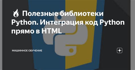 🔥 Полезные библиотеки Python Интеграция код Python прямо в Html