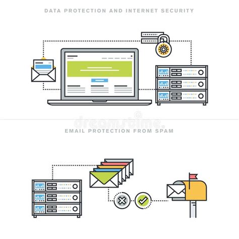 Flat Line Design Concepts For Database Networking And Network Folder