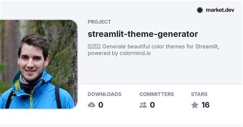 Streamlit Theme Generator Ecosystem Directory Marketdev