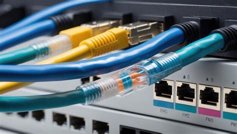 Colorful Ethernet Cables Arranged For Network Connectivity And Setup Premium AI Generated Image