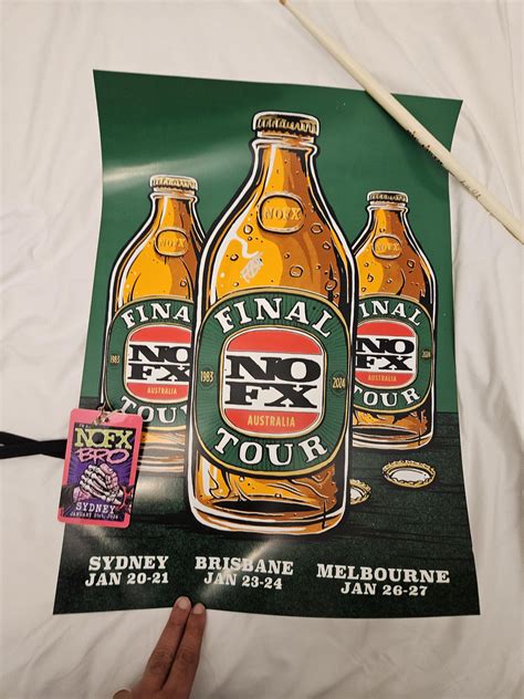 Aussie Bro Ticket Merch R Nofx