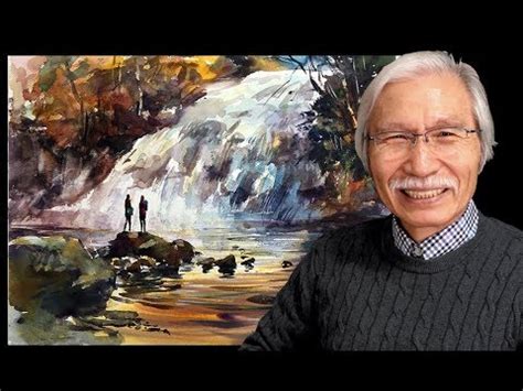 水墨画sumi e雲海と山々の描き方動画